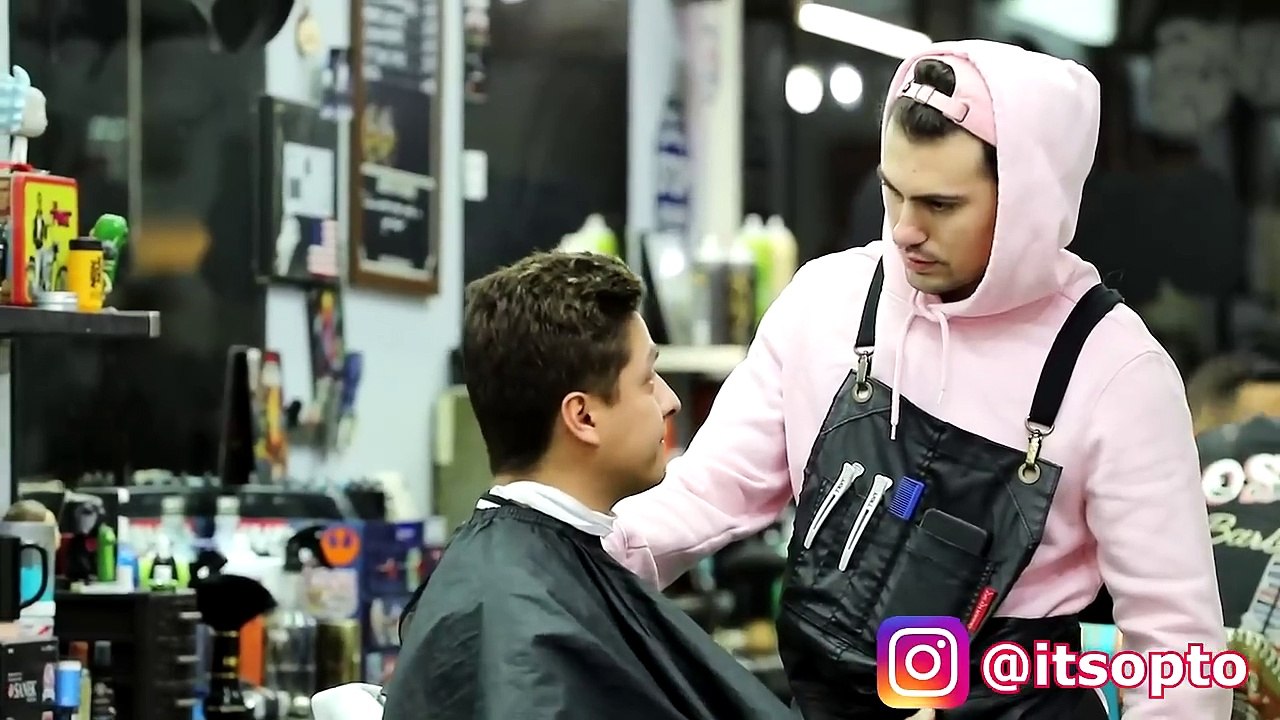 FAKE BARBER PRANK _ GIVING STRANGERS BAD HAIRCUTS - video Dailymotion