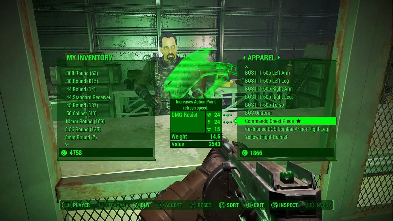 Fallout 4 COMMANDO Unique _ Brother Hood Of Steel Combat Armor COMPLETE ...