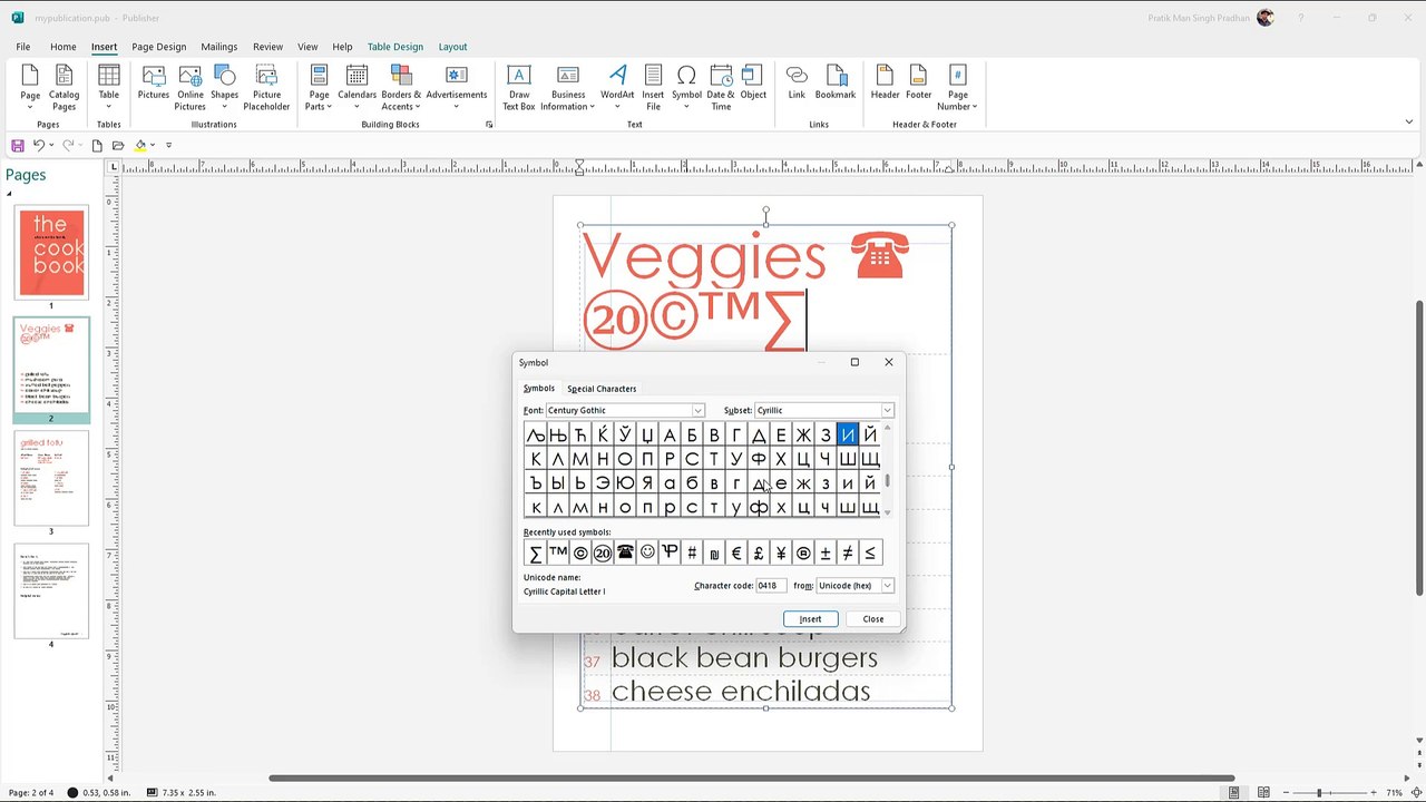 Microsoft Publisher Section 21 Insert Symbols - video Dailymotion