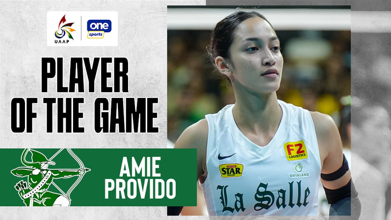 UAAP Player of the Game Highlights: Amie Provido anchors DLSU's 5-set comeback win - video ...