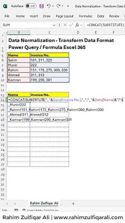 Data Normalization - Transform Data Format - Power Query and Formula ...