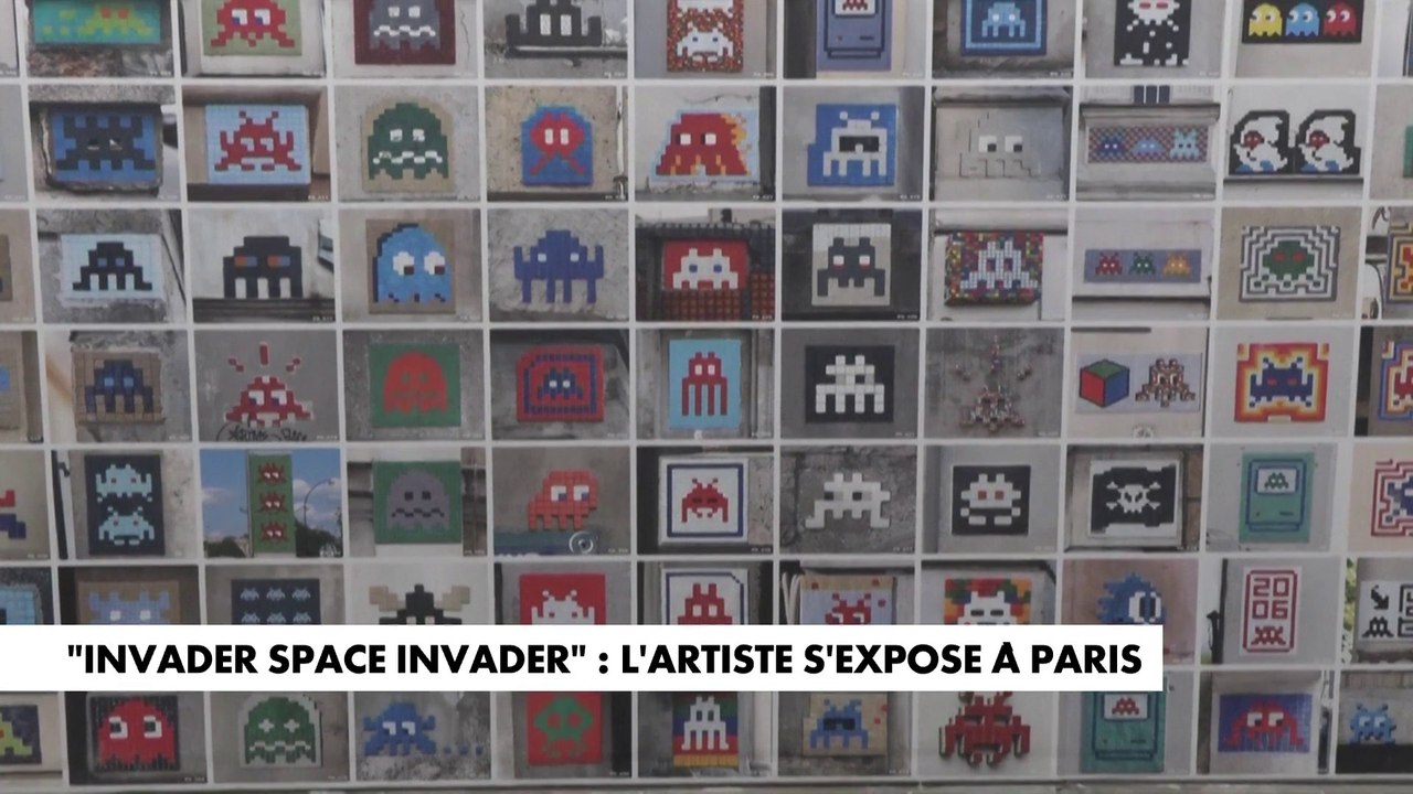 «Space invader» : l'artiste s'expose à Paris - Vidéo Dailymotion