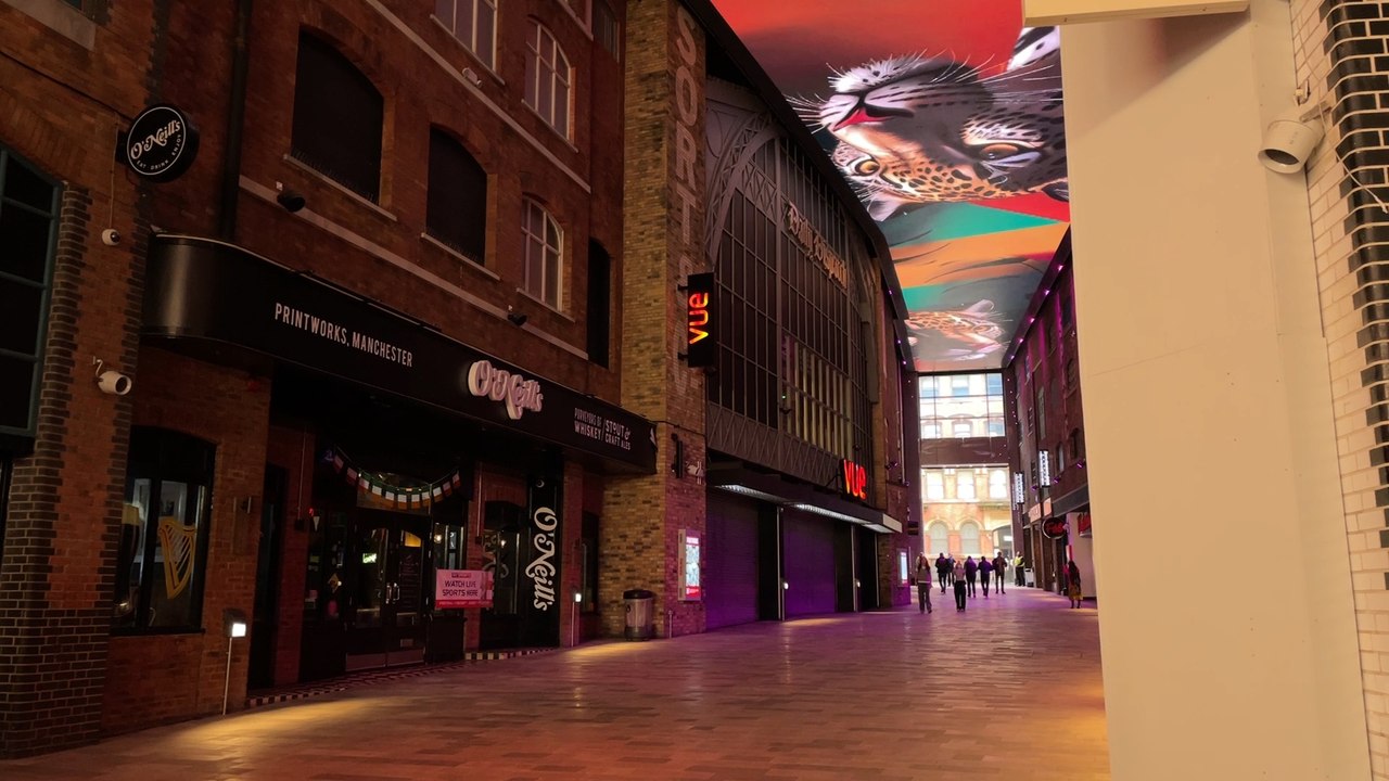 Biggest digital ceiling in Europe launches at Manchester’s iconic ...