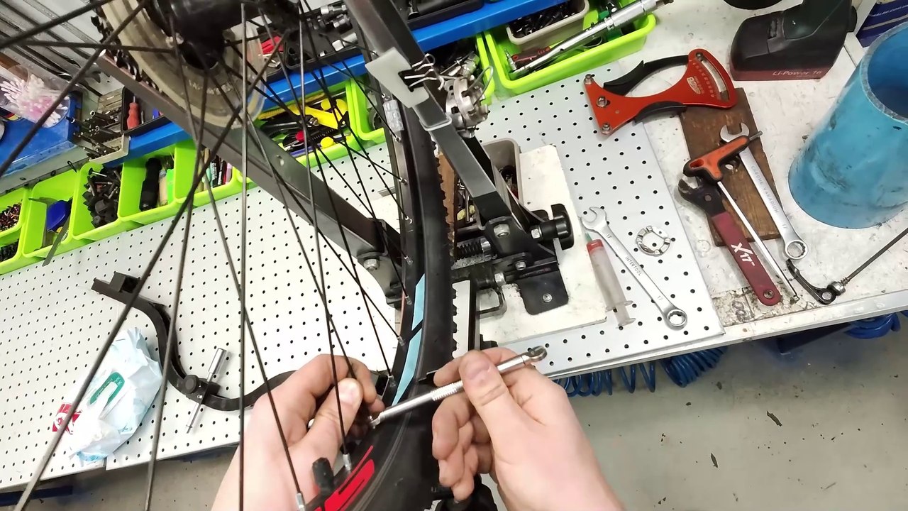 Brakes hit the rim of a bicycle wheel. Bicycle Wheel Alignment - video ...