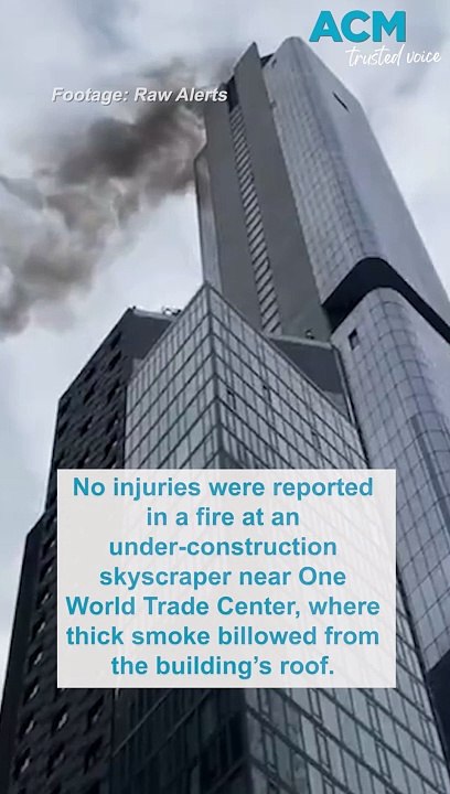 Fire breaks out on top of high-rise near World Trade. - video Dailymotion