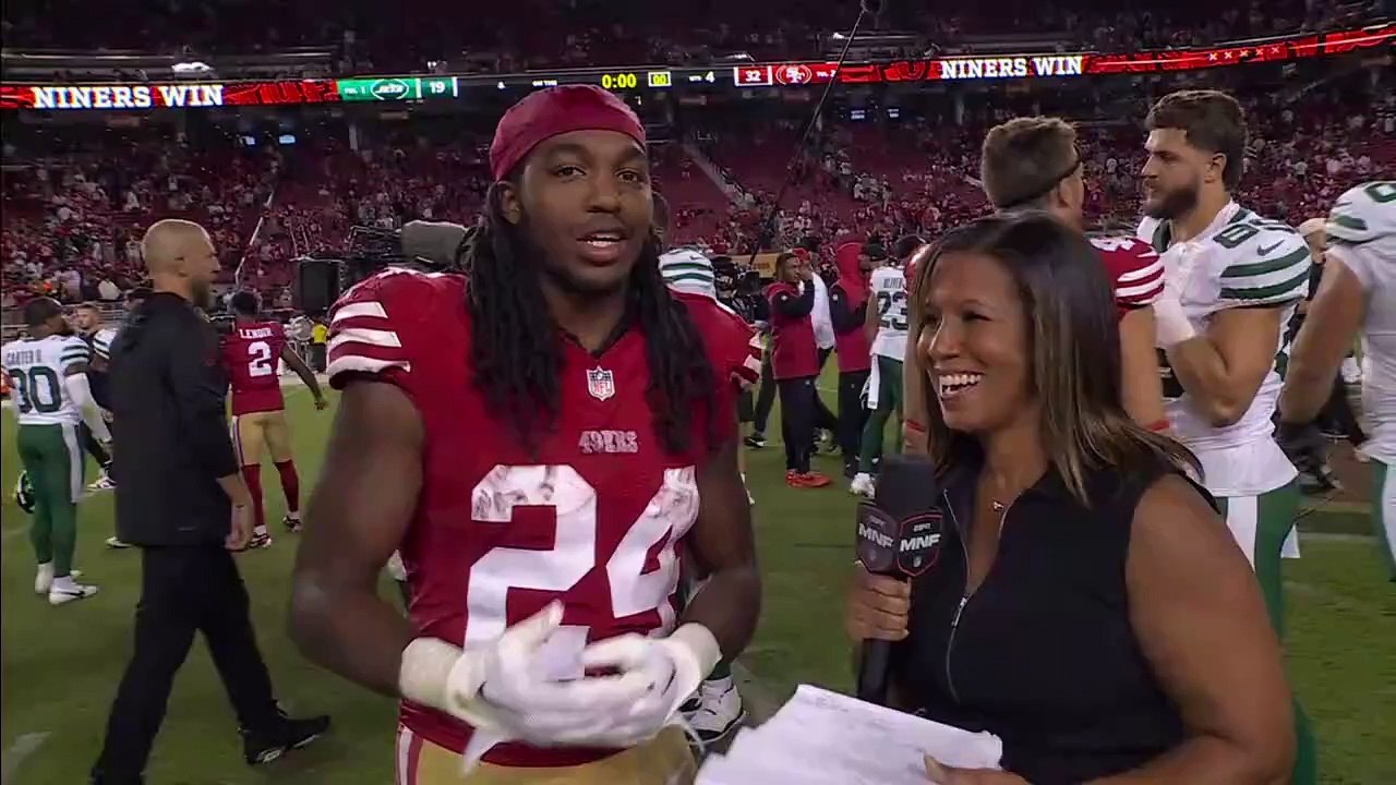 Deebo Samuel gives Jordan Mason the SC TOP 10 CHAIN after big Week 1 in ...