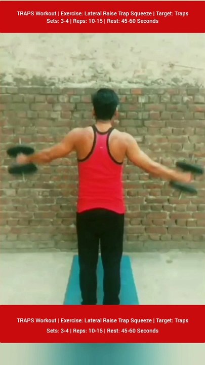 LATERAL RAISE TRAP SQUEEZE ️ What's the best exercise for TRAPS? # ...