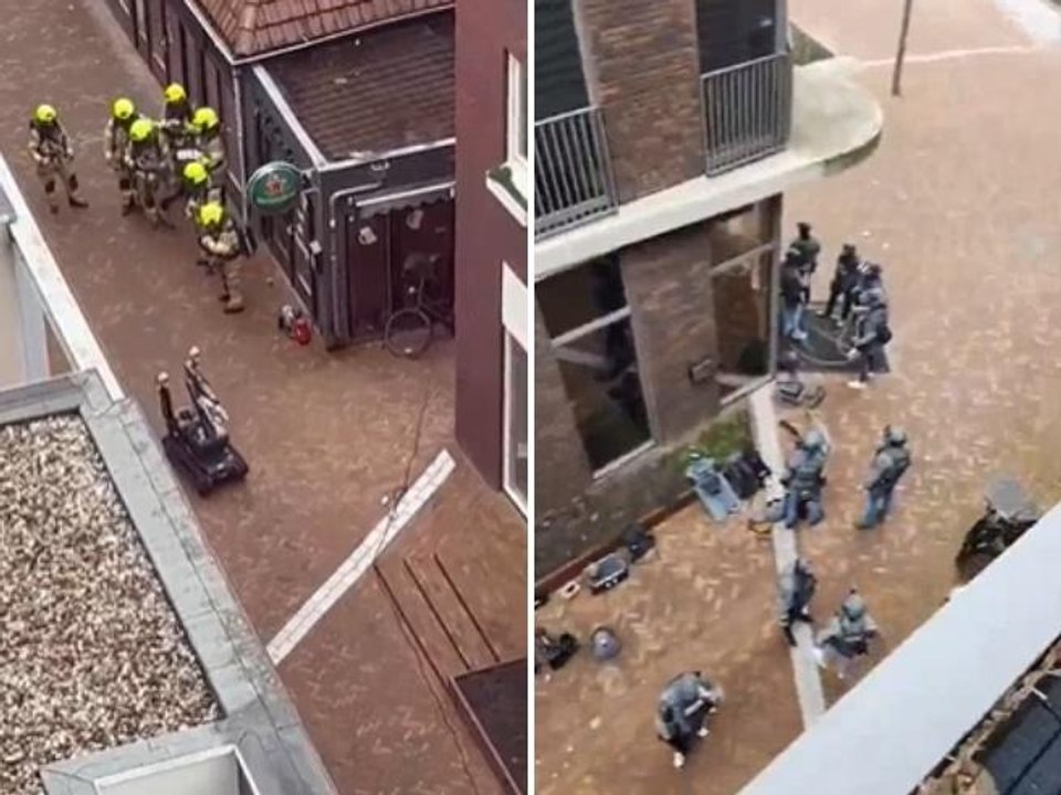 Artificieri al lavoro con un robot a Ede: uomo tiene in ostaggio ...