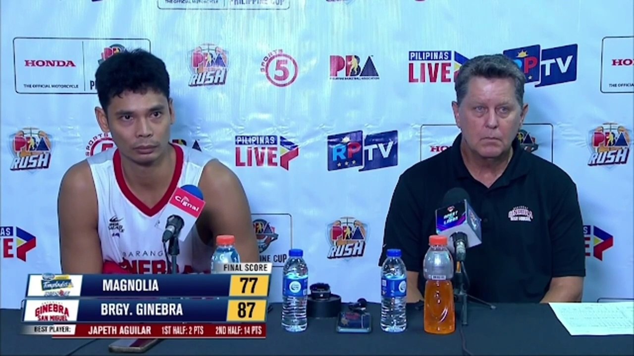 Interview with Best Player Japeth Aguilar and Coach Tim Cone [Mar. 31 ...