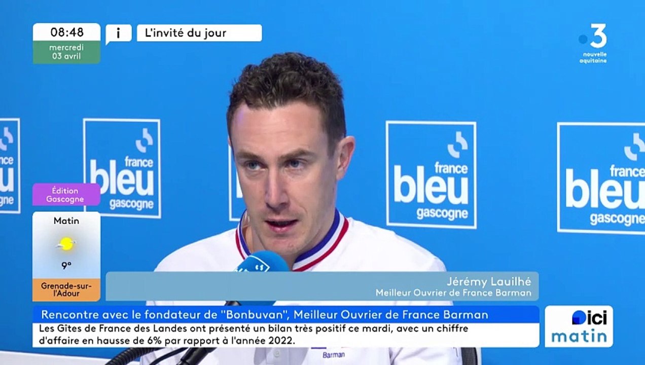 Jérémy Lauihé, landais et barman meilleur ouvrier de France - Vidéo ...