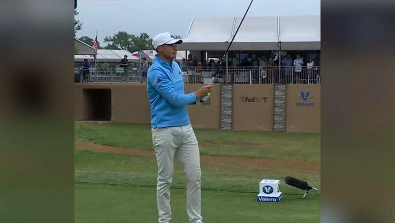 Ludvig Aberg’s golf club breaks mid-swing as he drives par 4 despite ...