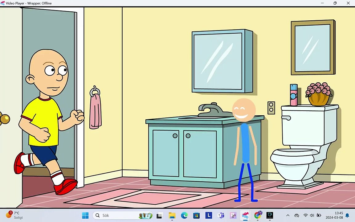 Caillou pees and poop on my bathrooms floor gets grounded - video ...