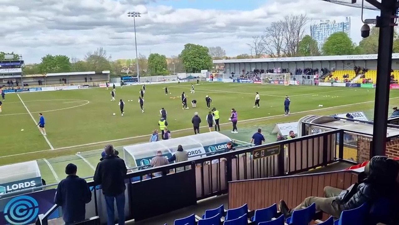 Crawley Town players and fans before League Two clash with Sutton ...