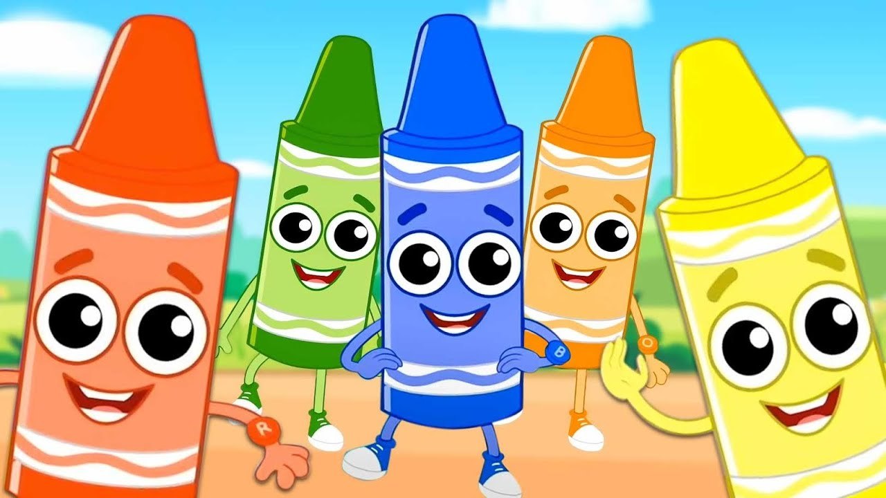 Five Little Crayons, Colors Song and Educational Videos for Kids ...