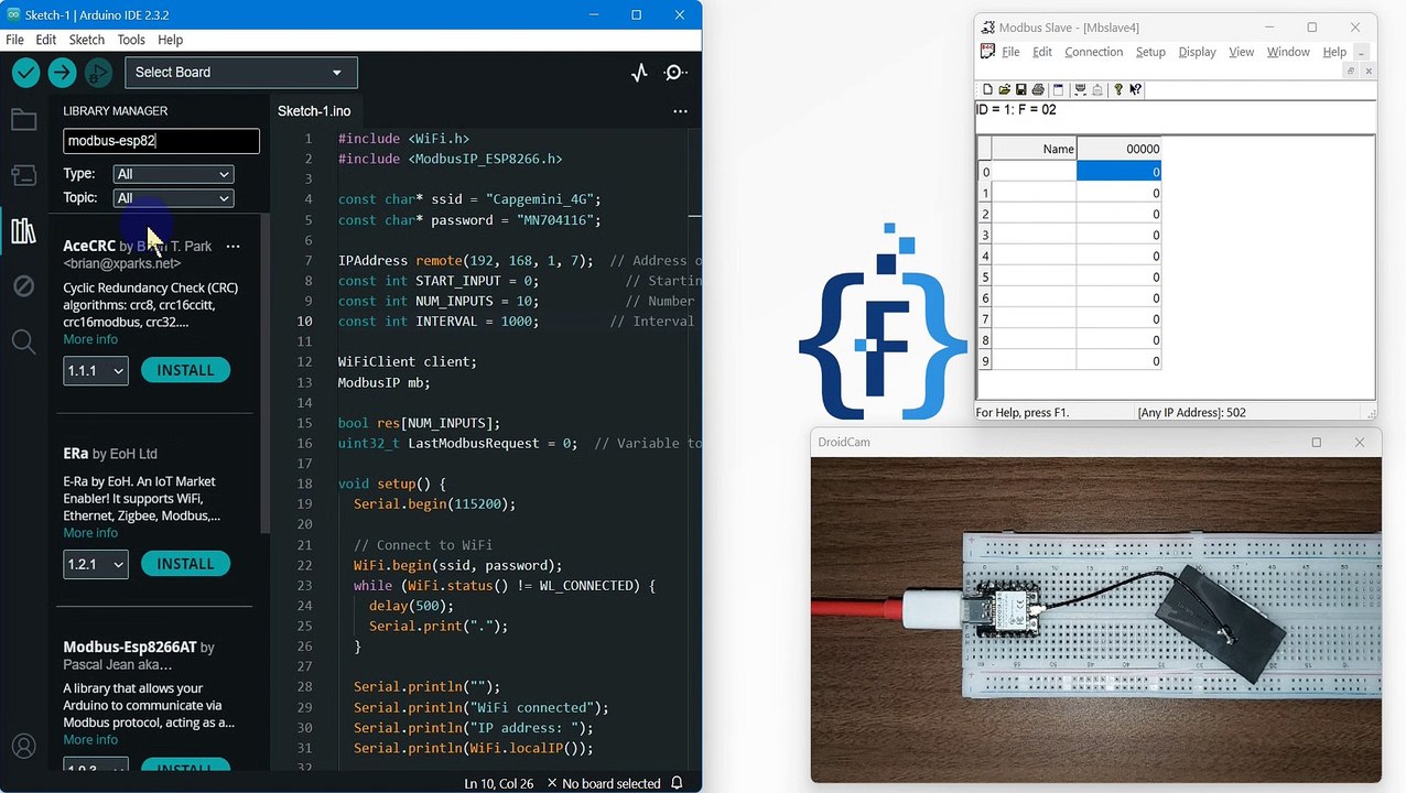 How to Create Modbus TCP/IP Client using XIAO ESP32C3 to Read Input Coil Status of Modbus TCP/IP ...