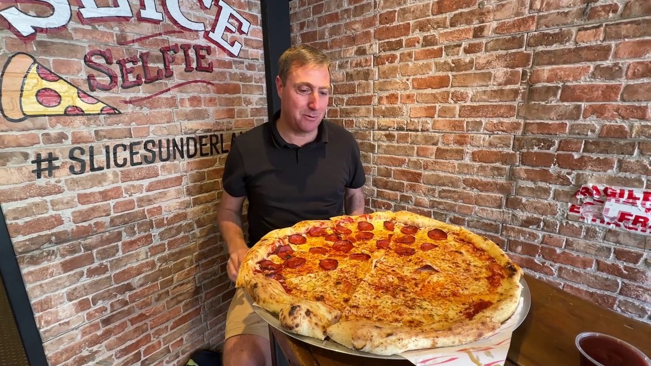 Our reporter takes on 24-inch pizza eating challenge at Slice ...