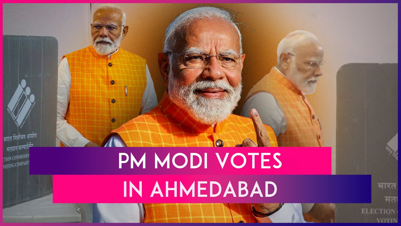 Lok Sabha Polls 2024: PM Narendra Modi Votes In Ahmedabad During Third ...