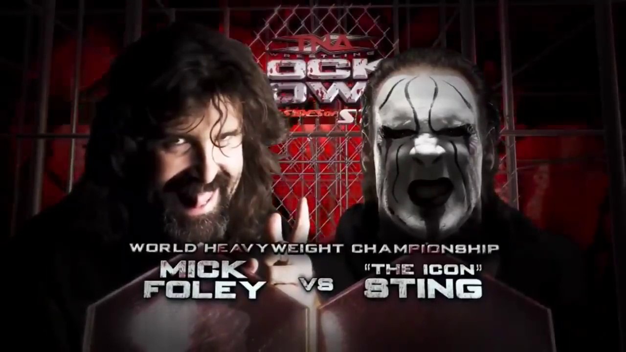 TNA Lockdown 2009 - Mick Foley vs Sting (Six Sides Of Steel Match, TNA ...