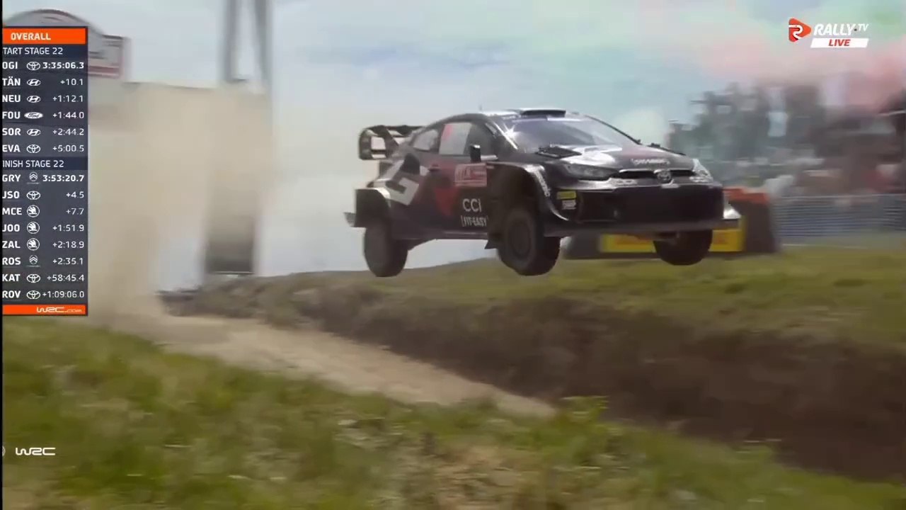 WRC 2024 Portugal Fafe SS22 Katsuta Huge Jump - Vidéo Dailymotion