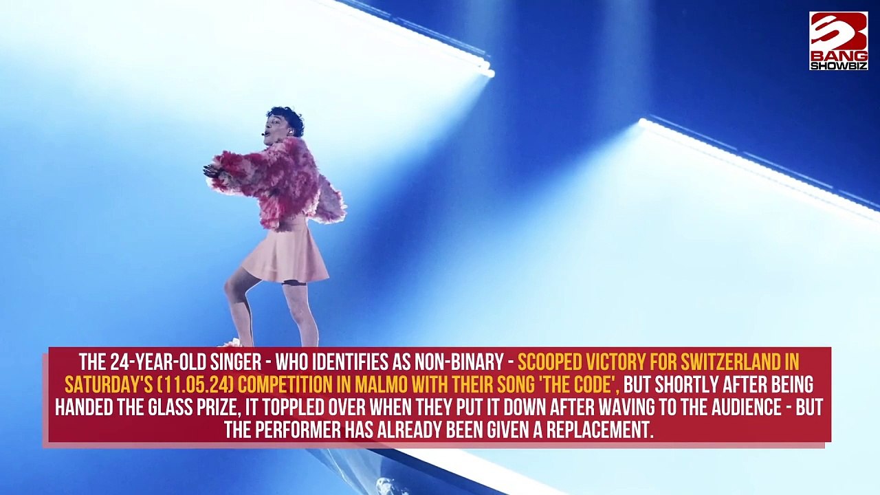 Nemo Accidentally Broke The Eurovision Trophy After Winning. - video ...