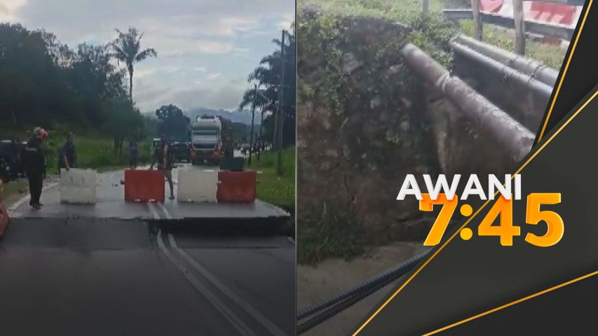 Jalan runtuh di Sungai Lalang Semenyih | Astro Awani
