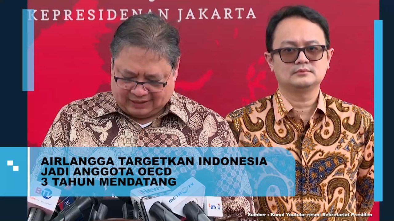 Airlangga Hartarto Targetkan Indonesia Jadi Anggota OECD 3 Tahun Mendatang - Video Dailymotion