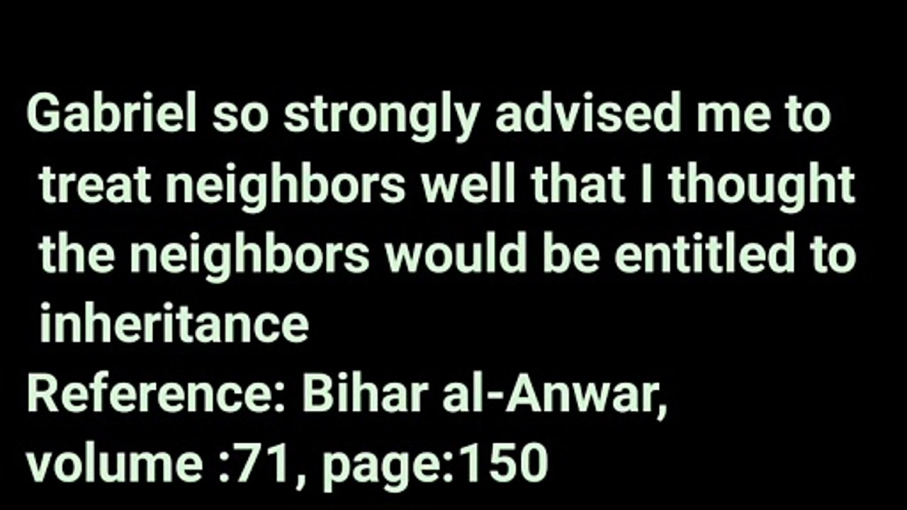 Daily Hadith about the Neighbors - video Dailymotion