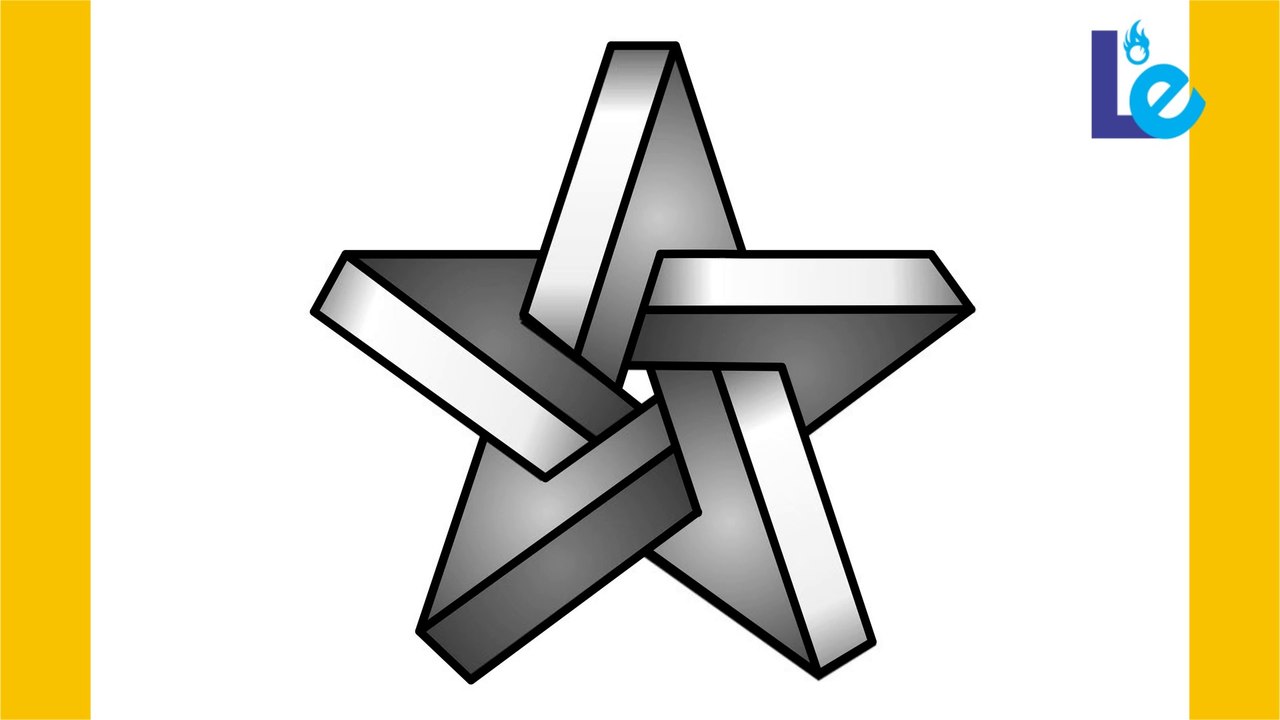How to draw a star in 3D Easy step by step - video Dailymotion