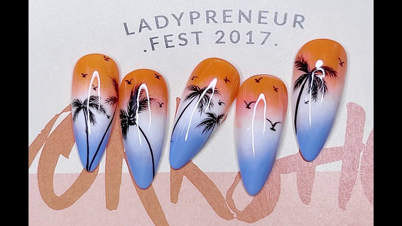 The Holiday Nails Art-Coconut tree Nail Art - video Dailymotion