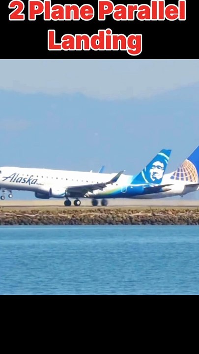 2 Plane Parallel Landing In Same Time Amazing View Watch It #plane # ...