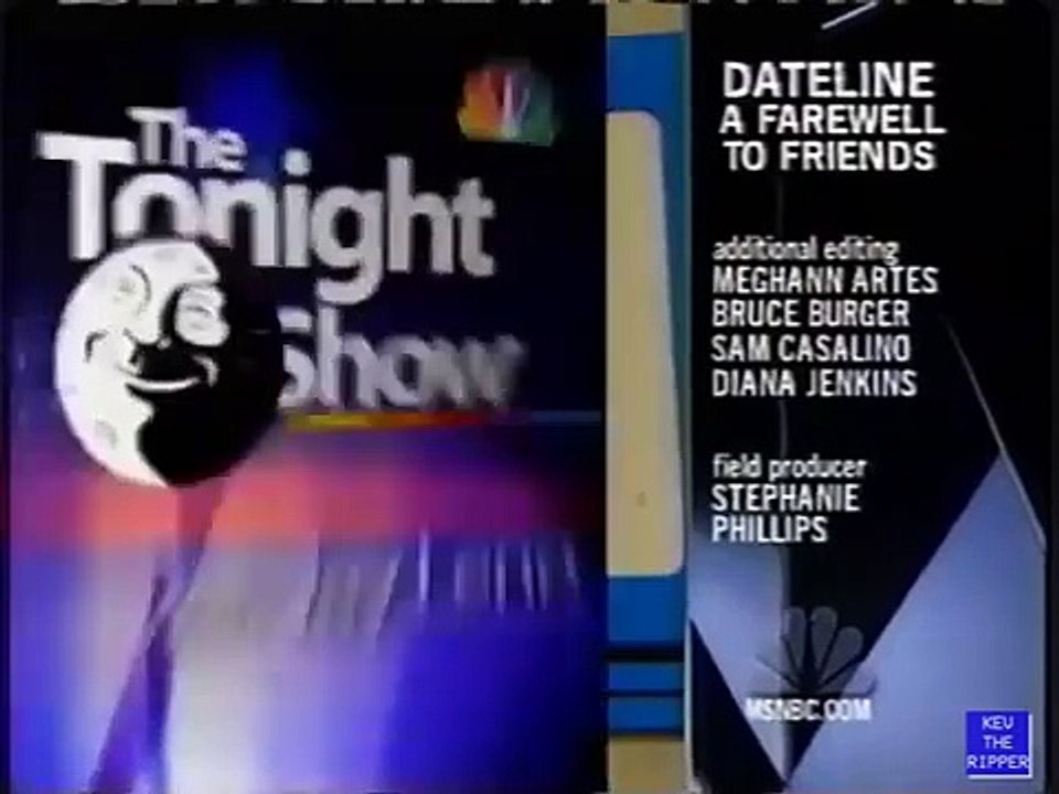 Dateline: A Farewell To Friends NBC Split Screen Credits - video ...