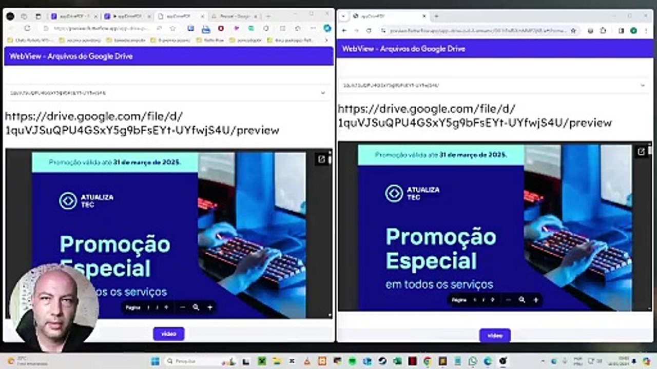 Ler Arquivos do Google Drive com FlutterFlow, usando videoPlayer e WebView. - Vídeo Dailymotion