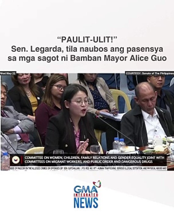 Sen. Legarda, tila naubos ang pasensya sa mga sagot ni Bamban Mayor ...