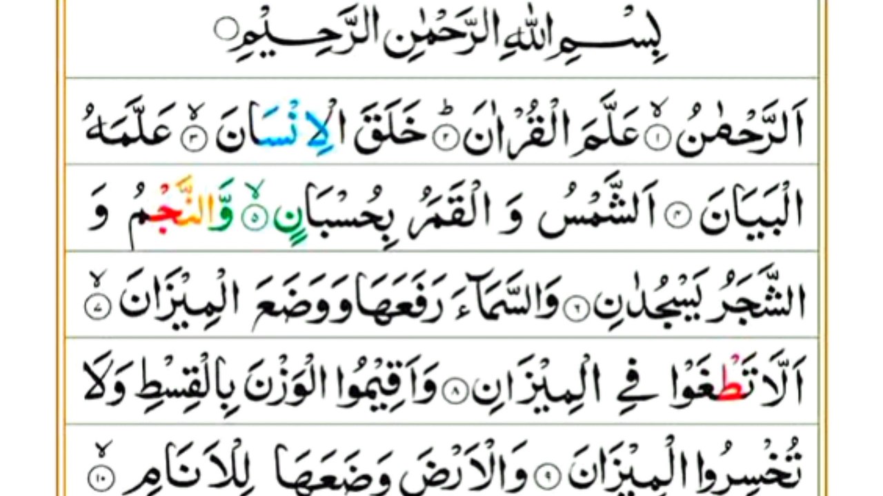 World's most beautiful recitation of Surah Ar-Rahman (سورة الرحمن ...