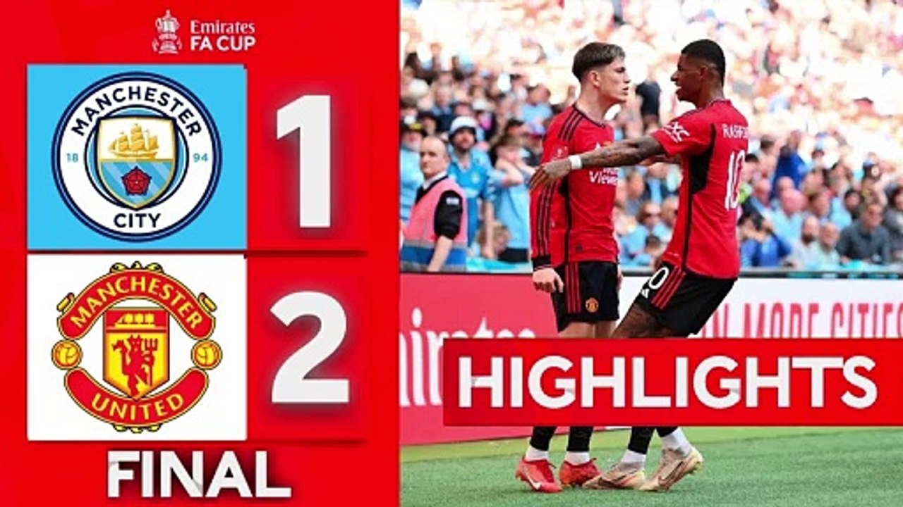 Manchester City vs Manchester United 1-2 Extended Highlights | FA Cup ...