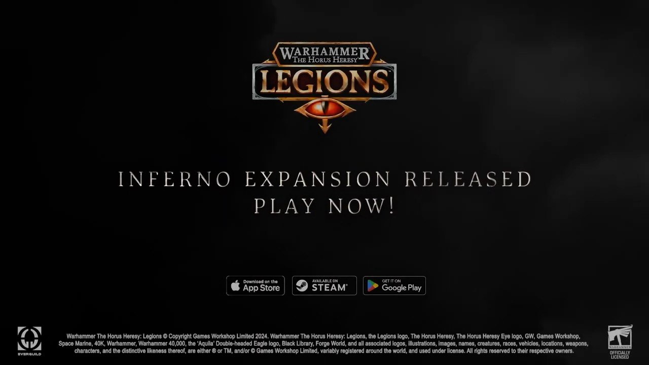 Warhammer The Horus Heresy Legions Official Inferno Launch Trailer ...