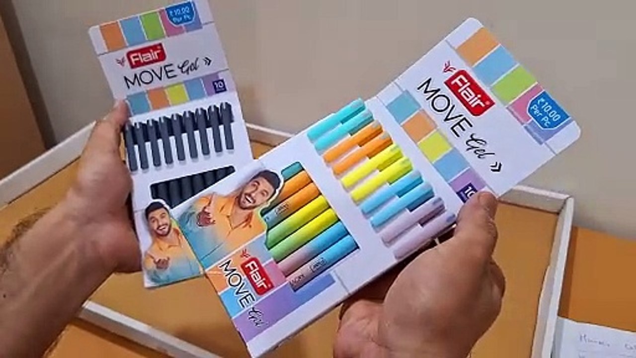 Unboxing and Review of Flair pastel color MOVE gel pen for students ...