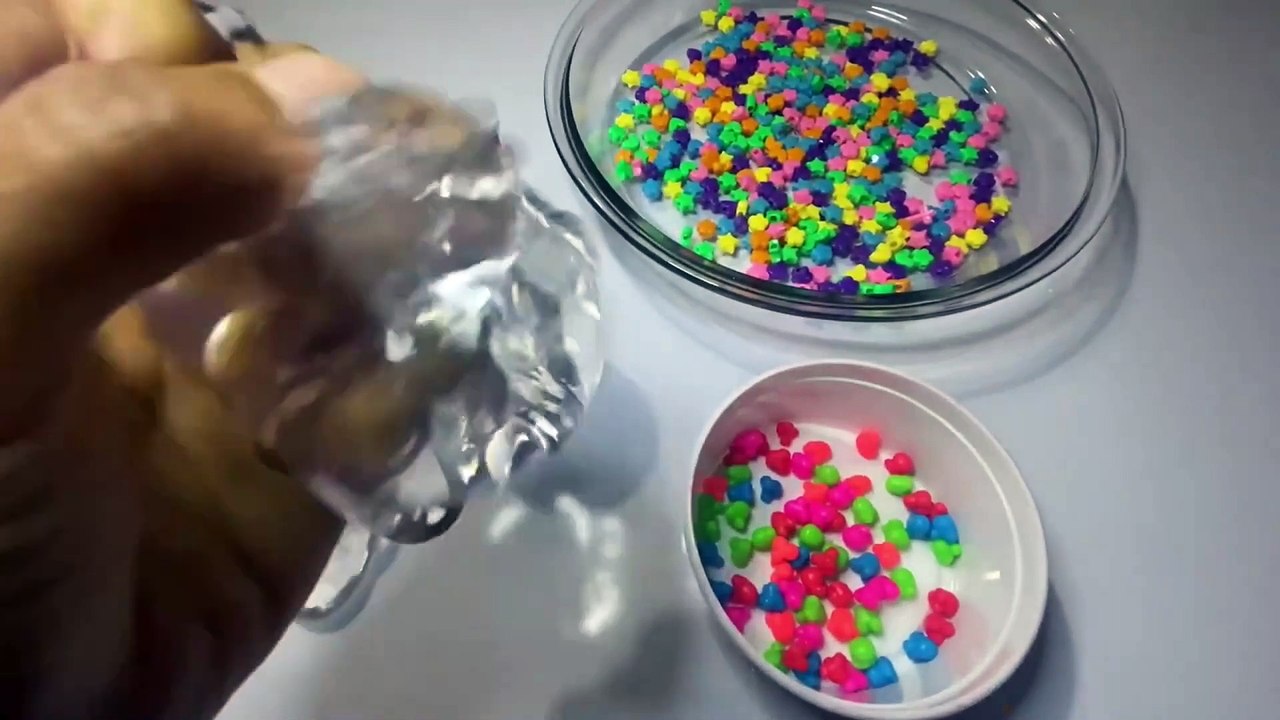 OREOS FUN SATISFYING SLIME VIDEO MIXING CLEAR SLIME INTO STARS AND ...