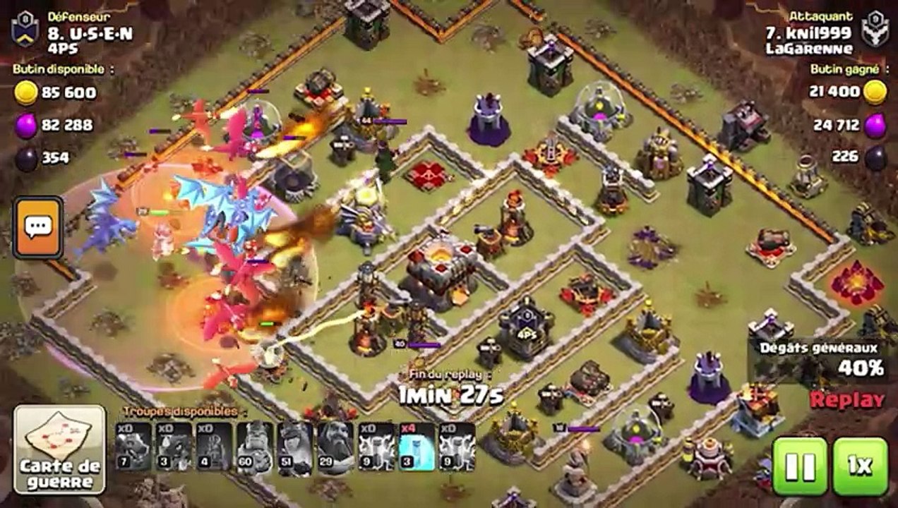 Attaque en Ligue de Guerre de clans sur clash of Clans - Vidéo Dailymotion