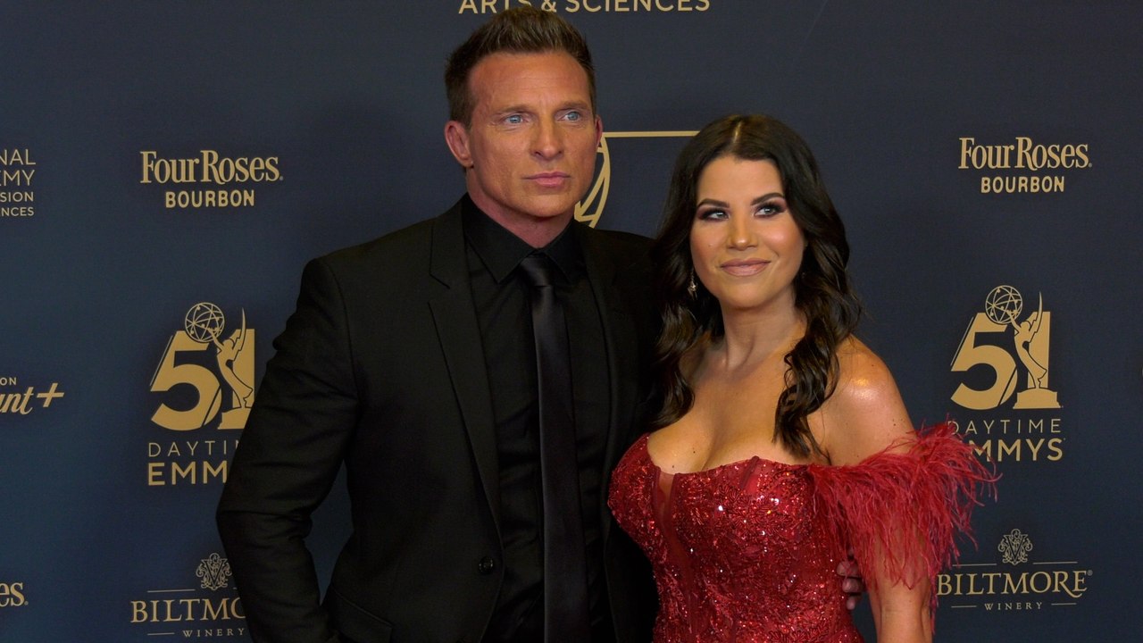 Steve Burton and Michelle Lundstrom 2024 Daytime Emmy Awards Red Carpet ...
