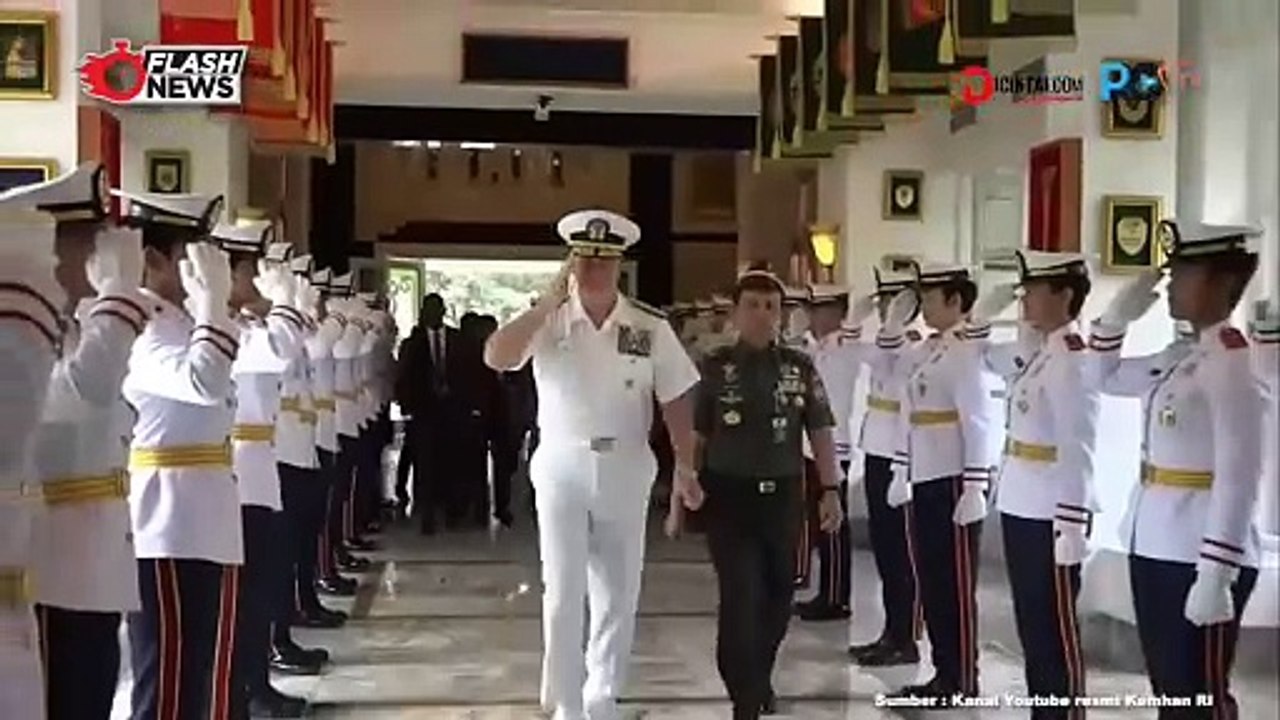 Wamenhan M Herindra Sambut Kunjungan Panglima Komando AS Indo Pasifik - Video Dailymotion