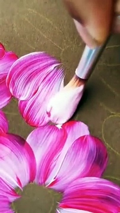 pink colour flower painting - video Dailymotion