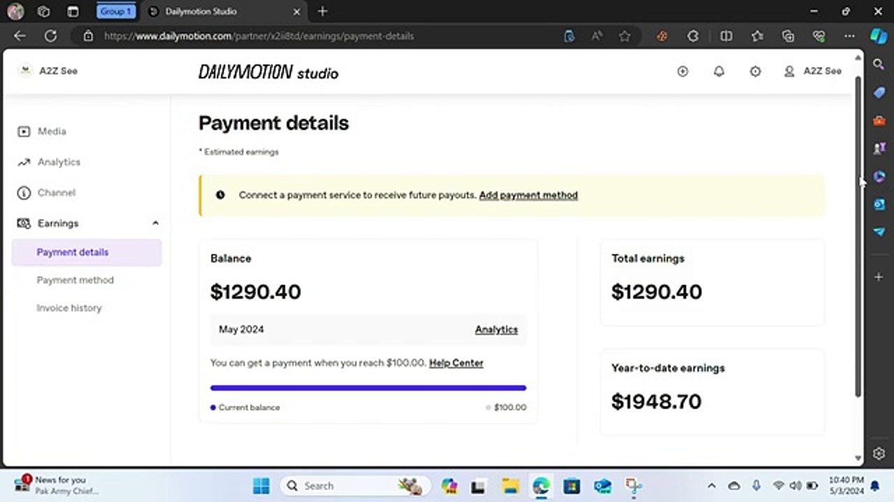 Earning On Dailymotion - video Dailymotion