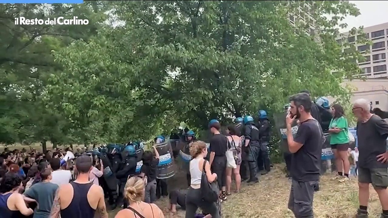 Scontri a Bologna, attivista sull'albero al Parco Don Bosco: video ...