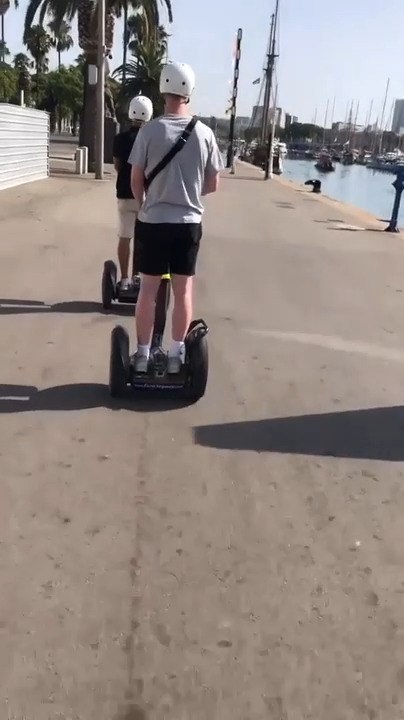 Guy Riding Segway Crashes Into Pole While Watching Fellow - video ...