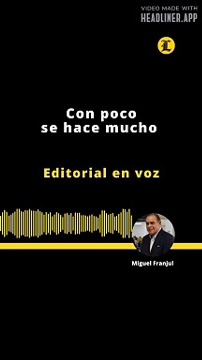 Editorial | Con poco se hace mucho - Vídeo Dailymotion