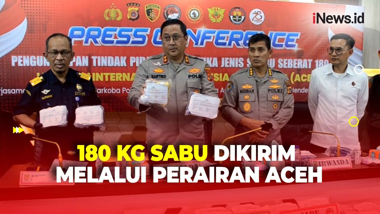 Polisi Gagalkan Penyelundupan 180 Kg Sabu Asal Malaysia yang Dikirim Melalui Perairan Aceh ...