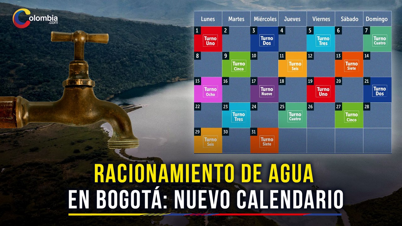 Bogotá: Así queda el calendario del racionamiento de agua con los ...