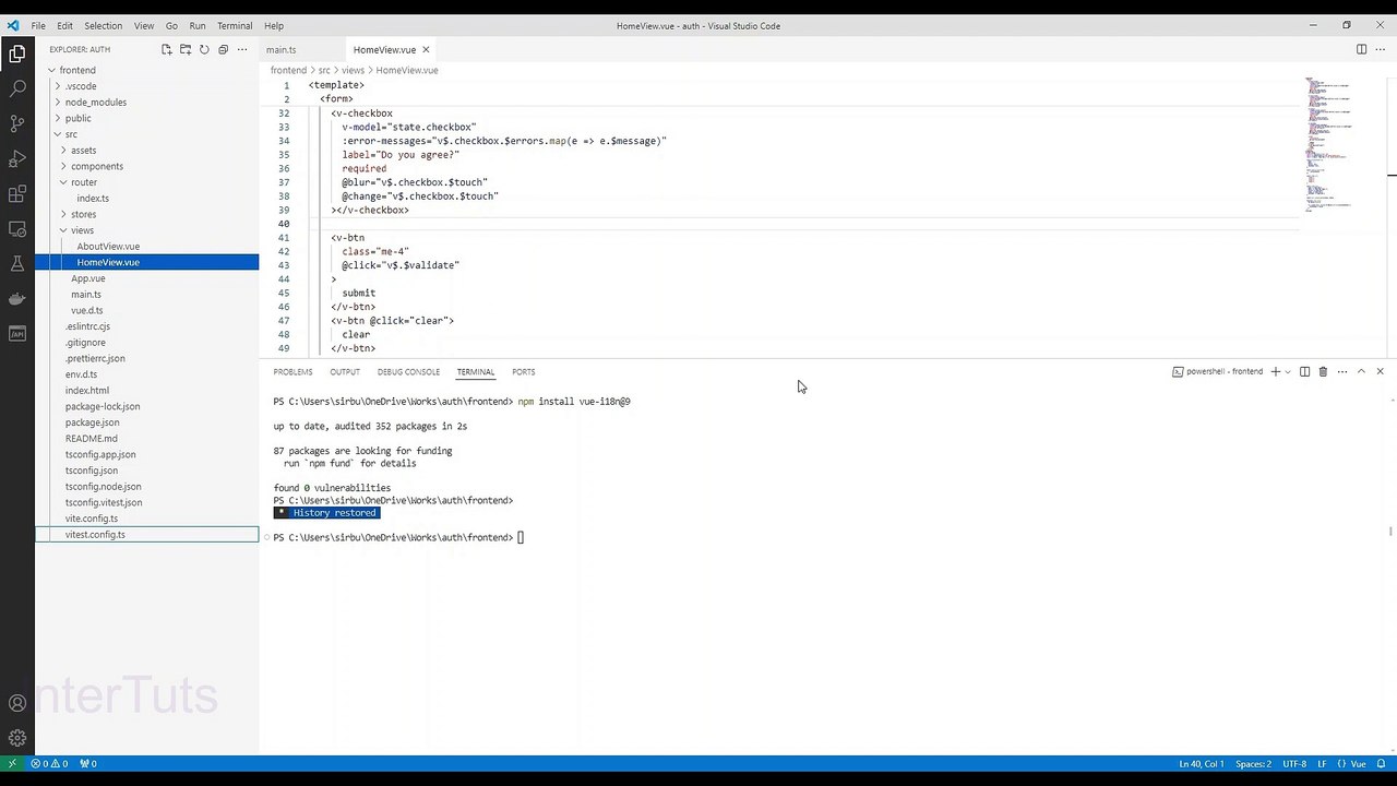 Vue.js & Django Authentication: Vue I18n Installation - video Dailymotion
