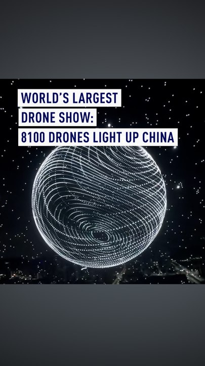 An incredible 8,100 drones took to the skies in Shenzhen, China ...